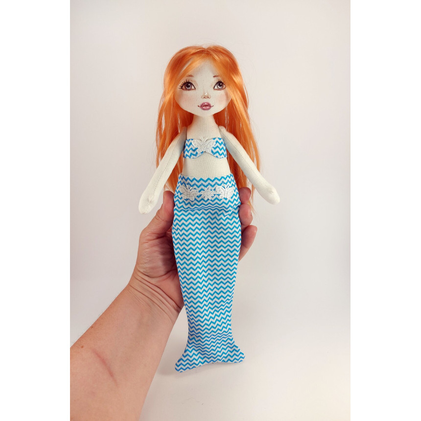 Little Rag Doll In A Detachable Mermaid Costume | nilasdolls.com
