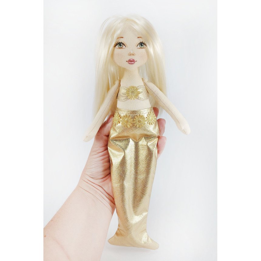 Little Rag Doll In A Detachable Mermaid Costume | nilasdolls.com